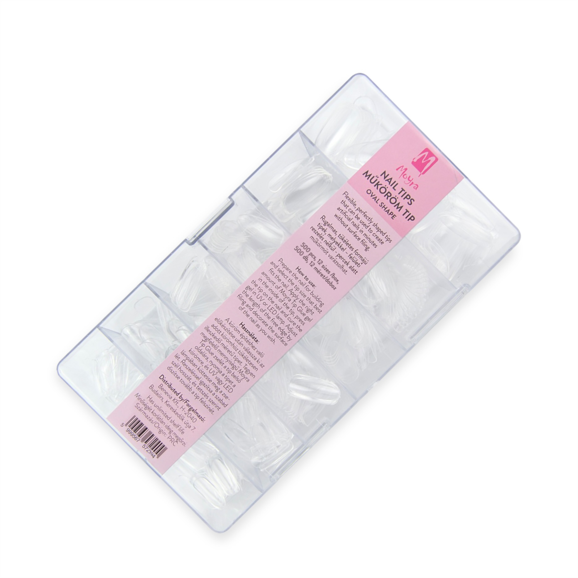 Express Nail Tip Box - Full Cover - 500db - Moyra - Nabou