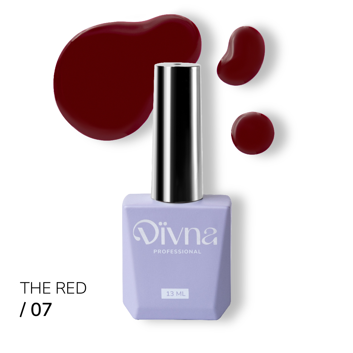 Gel Polish - Red 07 - 13ml - Divna - Nabou
