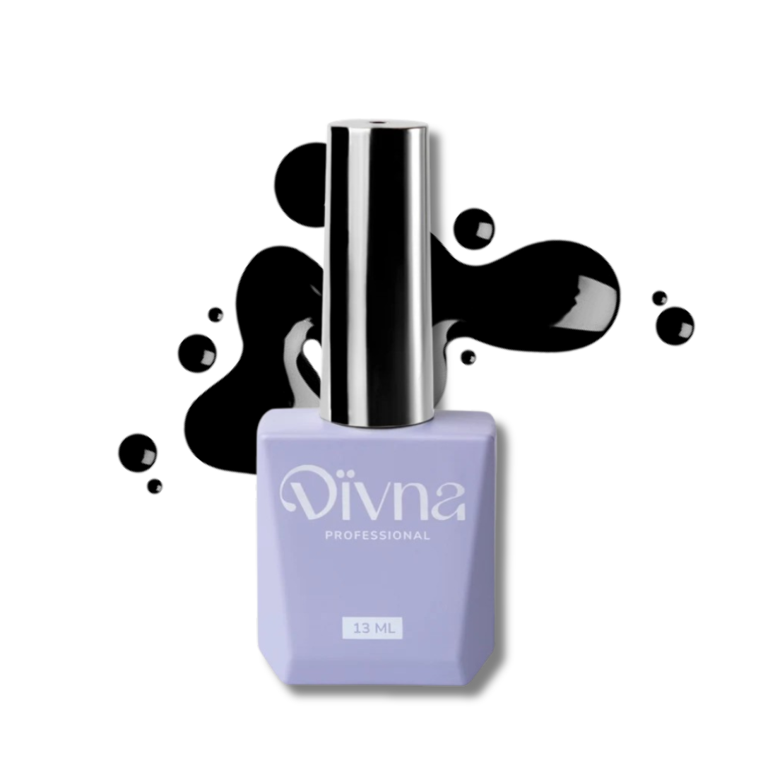 Gel Polish - Ultra Black - 13ml - Divna - Nabou